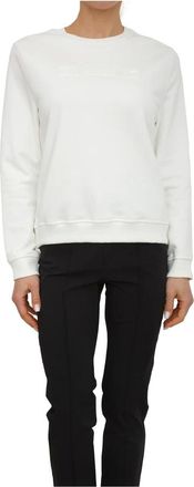 Elisabetta Franchi Femme, Sweatshirts et sweats &agrave; capuche, Blanc, Taille: 38 FR Felpa