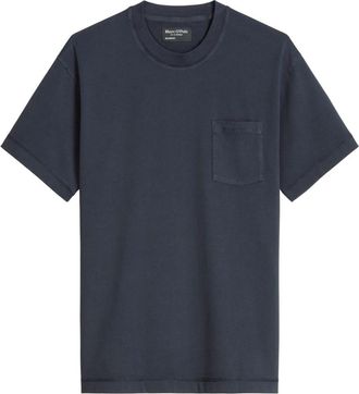 Marc O'Polo Garment Dyed T-Shirt mit Brusttasche, Relaxed Fit in