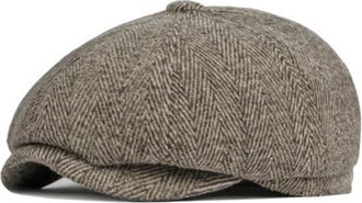 Generic B&eacute;rets for hommes, automne hiver, chapeau &eacute;pais et chaud, casquette vintage en laine Pour lautomne et lhiver(Coffee,XL 59-60CM)