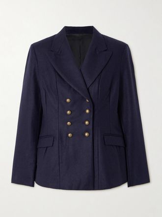 Fortela Doppelreihiger Blazer Aus Wollfilz - Blau