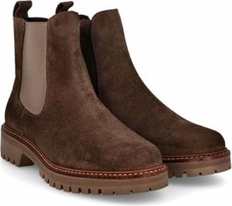 Lince Lince Bottines &agrave; fermeture &eacute;clair en cro&ucirc;te de cuir confortable, semelle en caoutchouc, semelle int&eacute;rieure en gel amovible, I53501, fabriqu&eacute;es en Espa