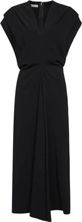 Co Femme, Robes, Noir, Taille: 38 FR Robe Midi &agrave; Col V