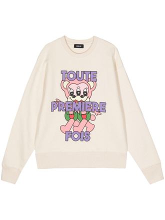 EGONlab. sweat en coton à imprimé graphique - Tons neutres