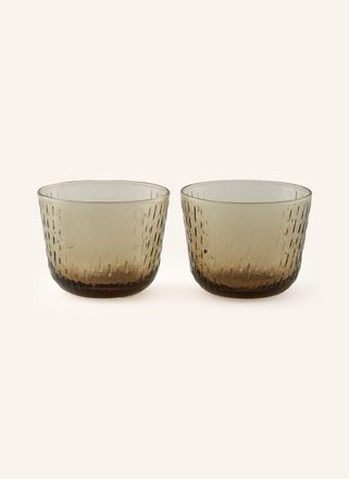 Marimekko 2er-Set Trinkgl&auml;ser Syksy braun