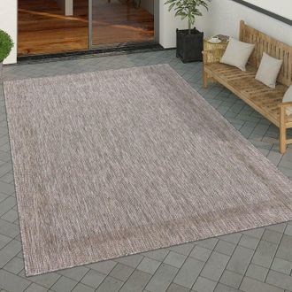 Paco Home Paco Home - Tapis Exterieur Terrasse Balcon Tapis Cuisine Moderne Motif Geometrique Motif Abstrait 300x400 cm, Naturelle