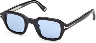 Tom Ford unisex, Accessoires, Noir, Taille: 46 MM Lunettes de soleil &agrave; monture carr&eacute;e