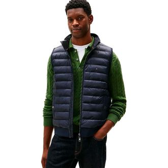 Tommy Hilfiger Herren Mix Media ESS RWB Vest Mw0Mw41441 Andere Sweatshirts, Blue (Desert Sky), XL