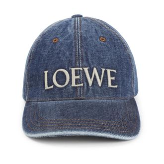Loewe unisex, Accessoires, Bleu, Taille: S Casquette en denim