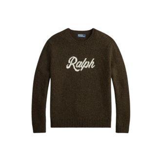 Polo Ralph Lauren Le pull &agrave; logo Ralph - Homme - Pulls - Brun - Taille: M