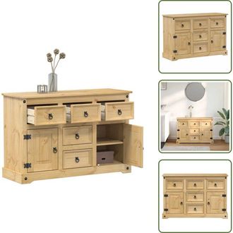 vidaXL Buffet Corona 112x40x75 cm bois massif de pin - Buffet Design Moderne - Buffet Bois Massif - Buffet Rangements - Buffet Salle &agrave; Manger - Commode