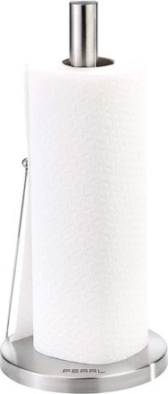 Pearl Küchenrollenhalter: Küchenrollen-Halter aus Edelstahl mit praktischem Abroll-Stopp (Folienabroller, Küchentücher Halter, Rollenhalter Küche)