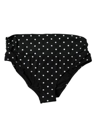 Dolce & Gabbana Womens Black Polka Dot Swimsuit Bikini Bottom Swimwear And White Nylon Elastane Clothing