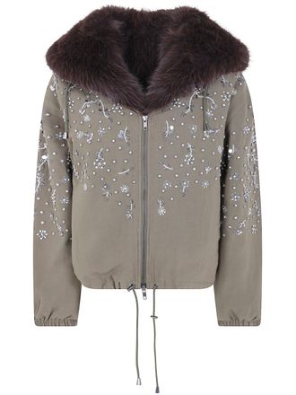 DRHOPE Jacket Canvas And Fur Soleil Bright