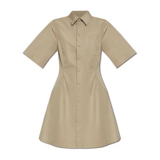 Ami Kurzes Hemdblusenkleid - - Dresses - Damen - Beige - XS