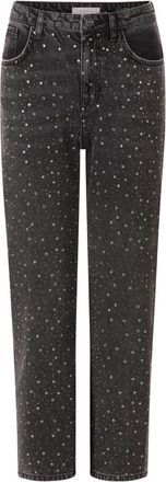 Rich & Royal Klassische Rhinestone Gerades Jeans - - Jeans - Damen - Schwarzk - W29 L32