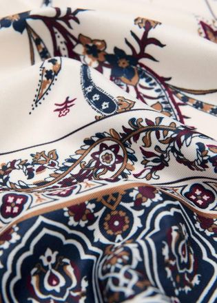 Mango Foulard en imprim&eacute; paisley bleu marine - Femme - Taille unique - MANGO
