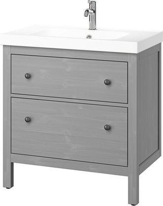 IKEA HEMNES / ORRSJÖN Waschbschr+Schubladen/Waschb/Mibatt
