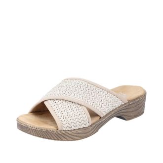 Rieker Damen Pantoletten 62288-60 beige Gr. 41