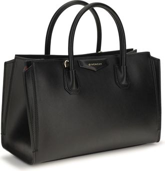 Givenchy Antigona Catchall Calfskin Leather Top Handle Bag - Black