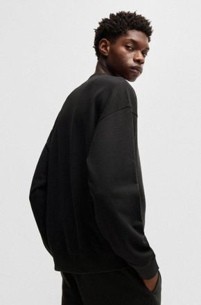 HUGO BOSS Sweatshirt Dapocrew Rundhalsausschnitt, Relaxed Fit, Logo-Druck