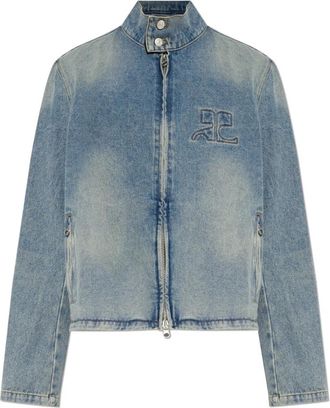 Courr&egrave;ges City Shadow Denim Jacket - - Jackets - Herren - Blau - S