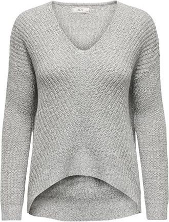 Jacqueline de Yong Jacqueline de Yong Pull en Tricot pour Femme Col en V, Cloud Dancer - Détail : w. Black Ply, XS