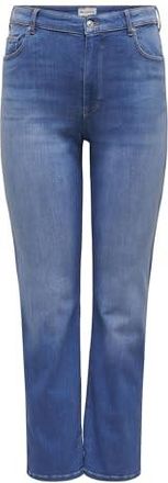 Only Carmakoma Carwilly Hw Straight DNM Rea12187 Noos, Denim Bleu médium, 46W / 32L Femmes
