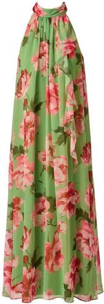 Adrianna Papell Maxikleid Print Halter Trapeze Luftiges und ausdrucksstarkes Neckholder-Kleid mit Blumenmuster