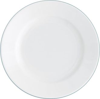 Kahla Pronto Line Frühstücksteller 20,5 cm Line ocean green | Beilagenteller mit türkiser Linie aus Porzellan