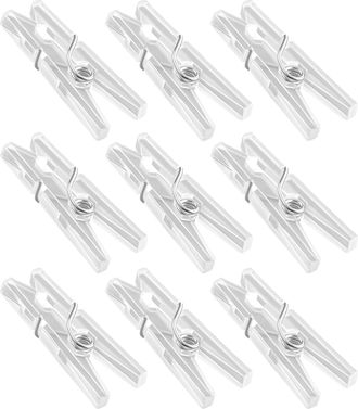 Milisten 50Pcs Mini Transparent Kunststoff Klar Clips Klar Wäscheklammern Clips Klar Foto Clips für Foto Papier Kleidung