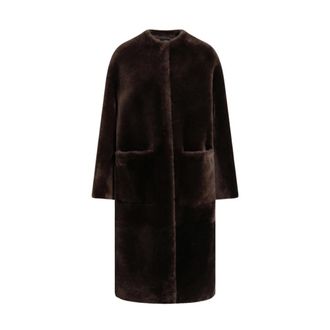BLANCHA Oak Reversible Shearling-Mantel - - Jackets - Damen - Braun - S