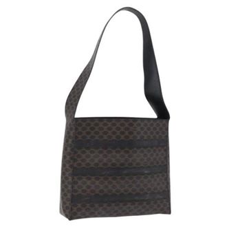 Celine Pre-owned Sac bandouli&egrave;re en toile Macadam - Femme - Pre-owned - Brun - Taille: ONE Size