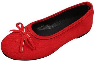 Generic Chaussures &agrave; enfiler pour femme avec noeud - Style d&eacute;contract&eacute; - Couleur unie - &Eacute;l&eacute;gantes - L&eacute;g&egrave;res - Confortables - Pour la marche, le travail, le bu