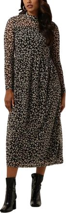 Object Mariann Langarm Midi Kleid - - Dresses - Damen - Schwarzk - XS