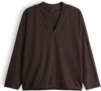 OPUS 3/4-Arm-Shirt Rippshirt aus edlem Viskose Mix Regular Fit