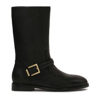 Kazar Flache Slip-On-Stiefel aus schwarzem Leder - - Shoes - Damen - Schwarzk - 38 EU