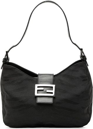 Fendi Hobo Bags - FF Zebra Print Canvas Shoulder Bag - Gr. unisize - in Schwarz - f&uuml;r Damen