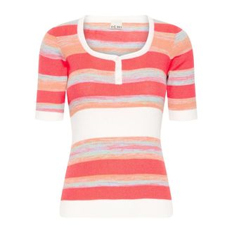 Ichi Rundhals-Strickpullover - - Knitwear - Damen - Mehrfarbig - S