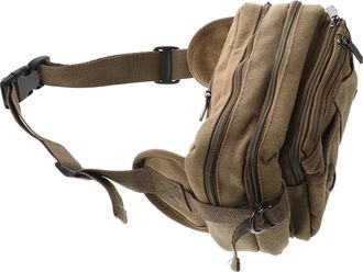 Frcolor Bauchtasche Canvas G&uuml;rteltasche Khaki mit Verstellbarem H&uuml;ftgurt Gro&szlig;e Multifunktions Werkzeugtasche f&uuml;r Damen und Herren Robuste H&uuml;fttasche f&uuml;r Outdo