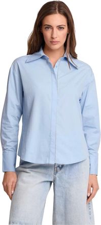 Kocca Femme, Blouses et Chemises, Bleu, Taille: 42 FR Haut professionnel &agrave; manches longues et col