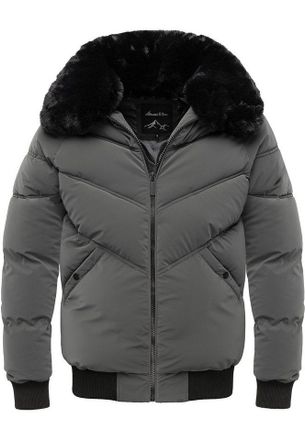 Amaci & Sons Winterjacke AUGUSTA Winterjacke Herren Gef&uuml;tterte Dicke Winter Jacke f&uuml;r M&auml;nner mit Kragen