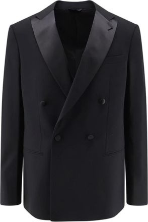 Giorgio Armani Homme, Vestes, Noir, Taille: 2XL Blazer Double-breasted