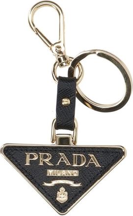 Prada Saffiano Logo Keyholder