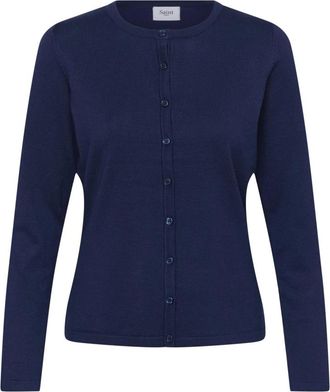 Saint Tropez Femme, Pulls, Bleu, Taille: 44 FR Cardigans