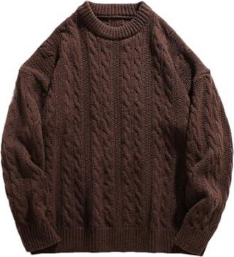 Generic Pull dhiver pour Hommes Streetwear Pull Tricot&eacute; pour Couple Pulls &Agrave; Manches Longues Homme