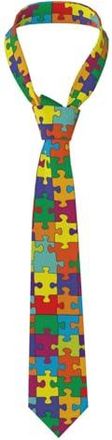 Generic Cravates Homme Mod&egrave;le De Sensibilisation &Agrave; LAutisme R&eacute;glable Men Tie Classique Cravate Pour F&ecirc;te Travail &Eacute;v&eacute;nements