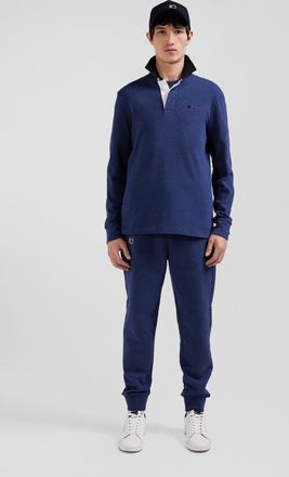 Eden Park Maillot Manches Longues En Coton Bleu Marine D&eacute;tails Noeud Papillon Coupe Regular