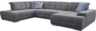 Cavadore Cavadore Wohnlandschaft Mistrel mit verstellbaren Kopfteilen / Sofagarnitur mit leichter Fleckentfernung dank Soft Clean / Geeignet für Haushalte mit 