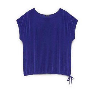 Fiorella Rubino T-Shirt aus Jersey mit Kordelzug - - Blouses & Shirts - Damen - Lila - XS