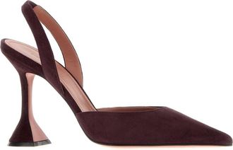 Amina Muaddi Hollis Ling 95 High Heel - Merlot